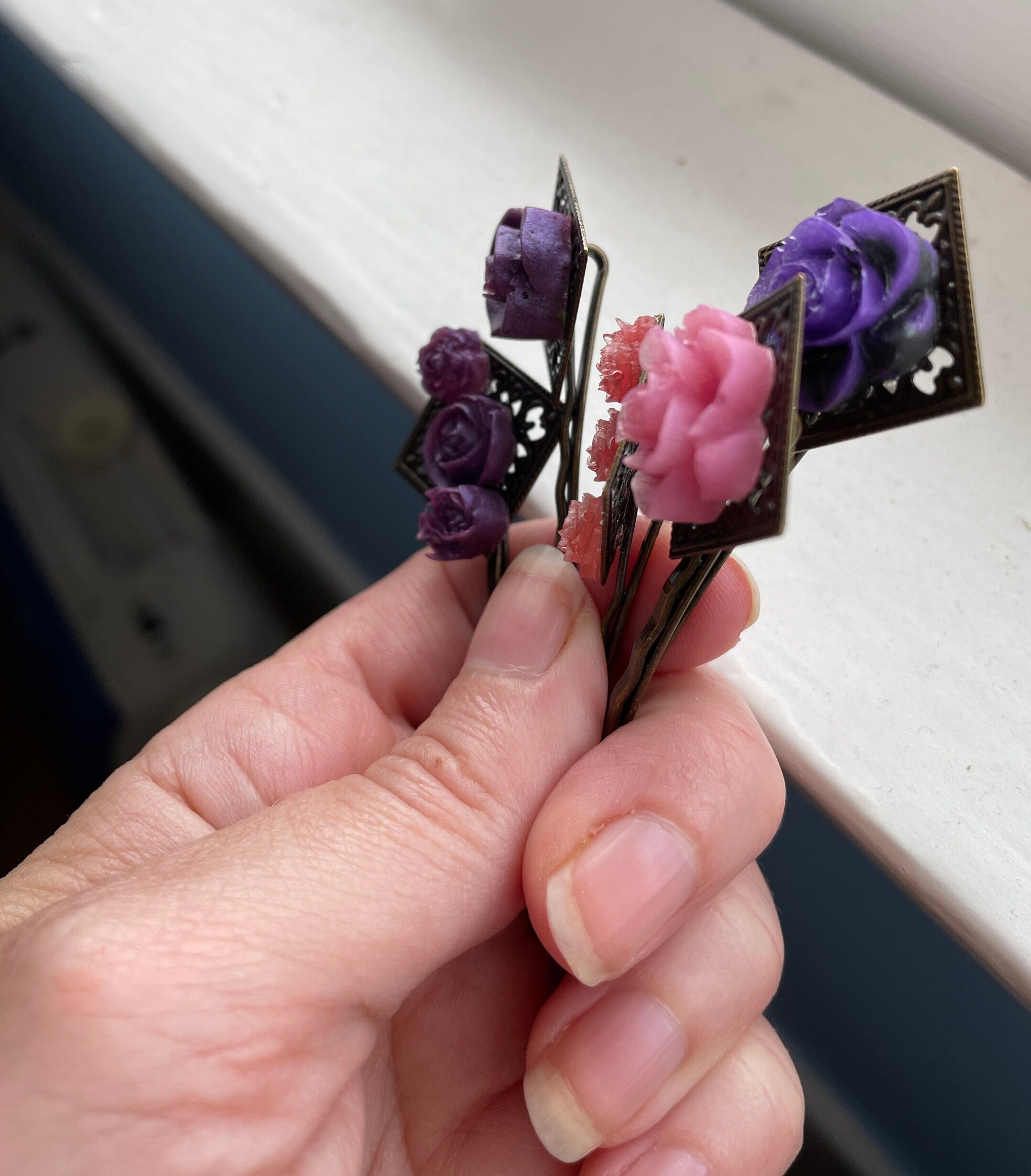 Rose Bobby Pin, Flowers for Your Hair, Floral Hair Accessory, Handmade ...