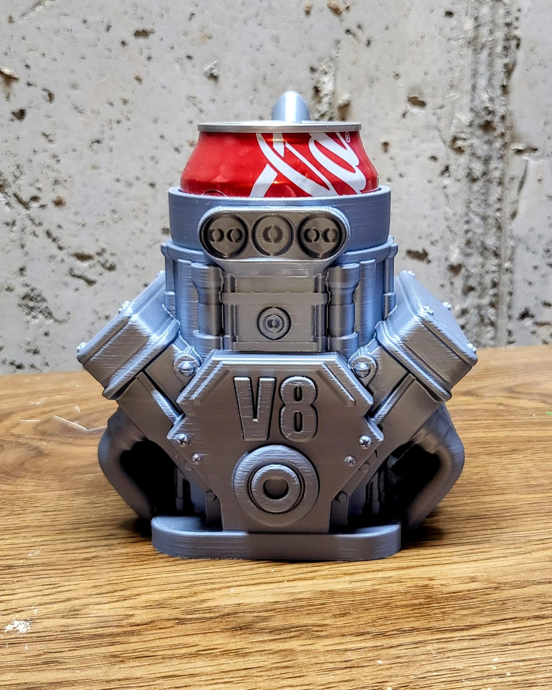 3D Printed V8 Engine Pop Can Holder - Etsy