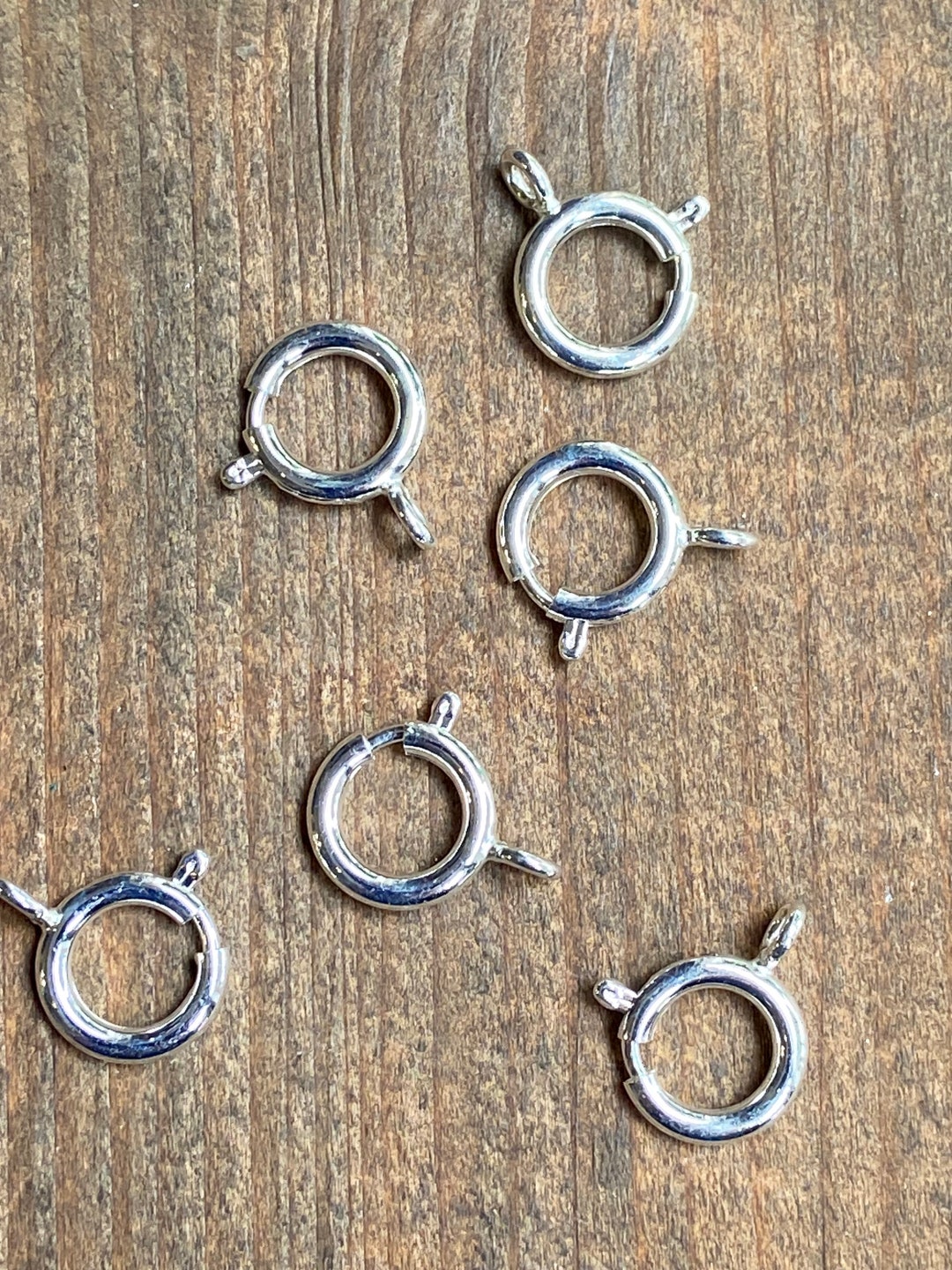 Solid Brass 12mm Spring Ring Clasp Sterling Finish - Etsy