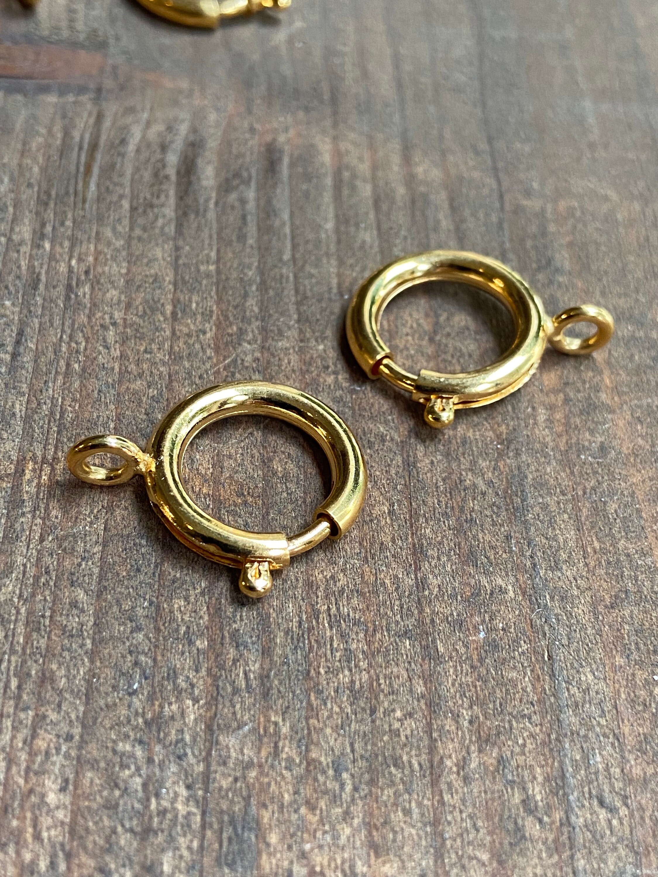 Oversized Spring Ring Clasp in Solid Brass - 18mm - 18K Gold Finish - Etsy