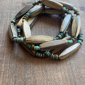 Color Anthology Royston, Vintage Horn Beads With Royston Turquoise - Etsy