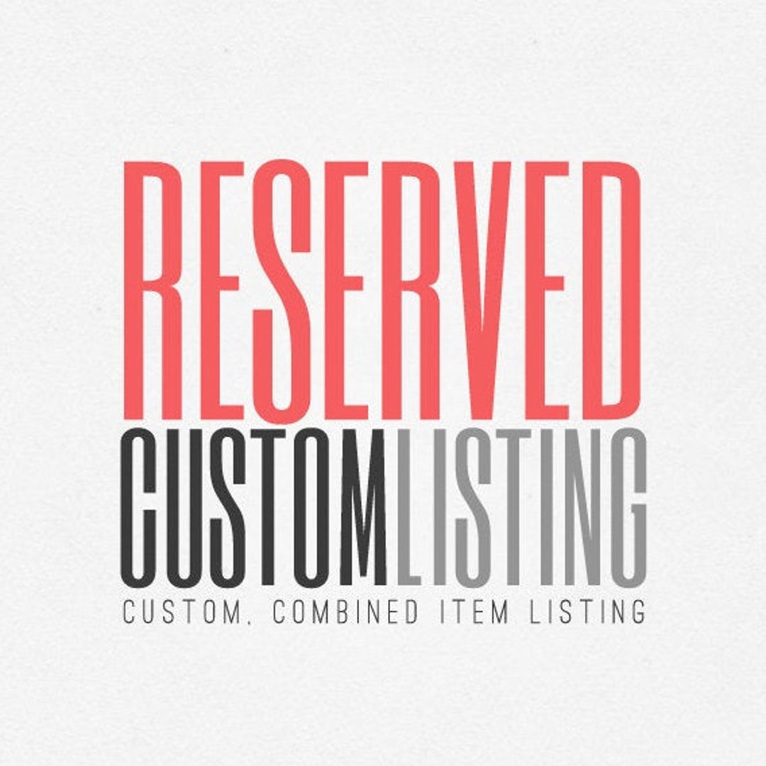 RESERVED LISTING for FOURSS - Etsy