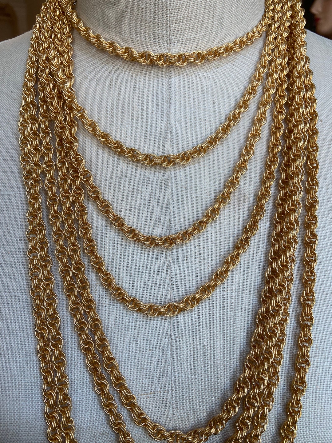 Vintage Gold Plated Textured French Rope Chain - by the Foot - Etsy
