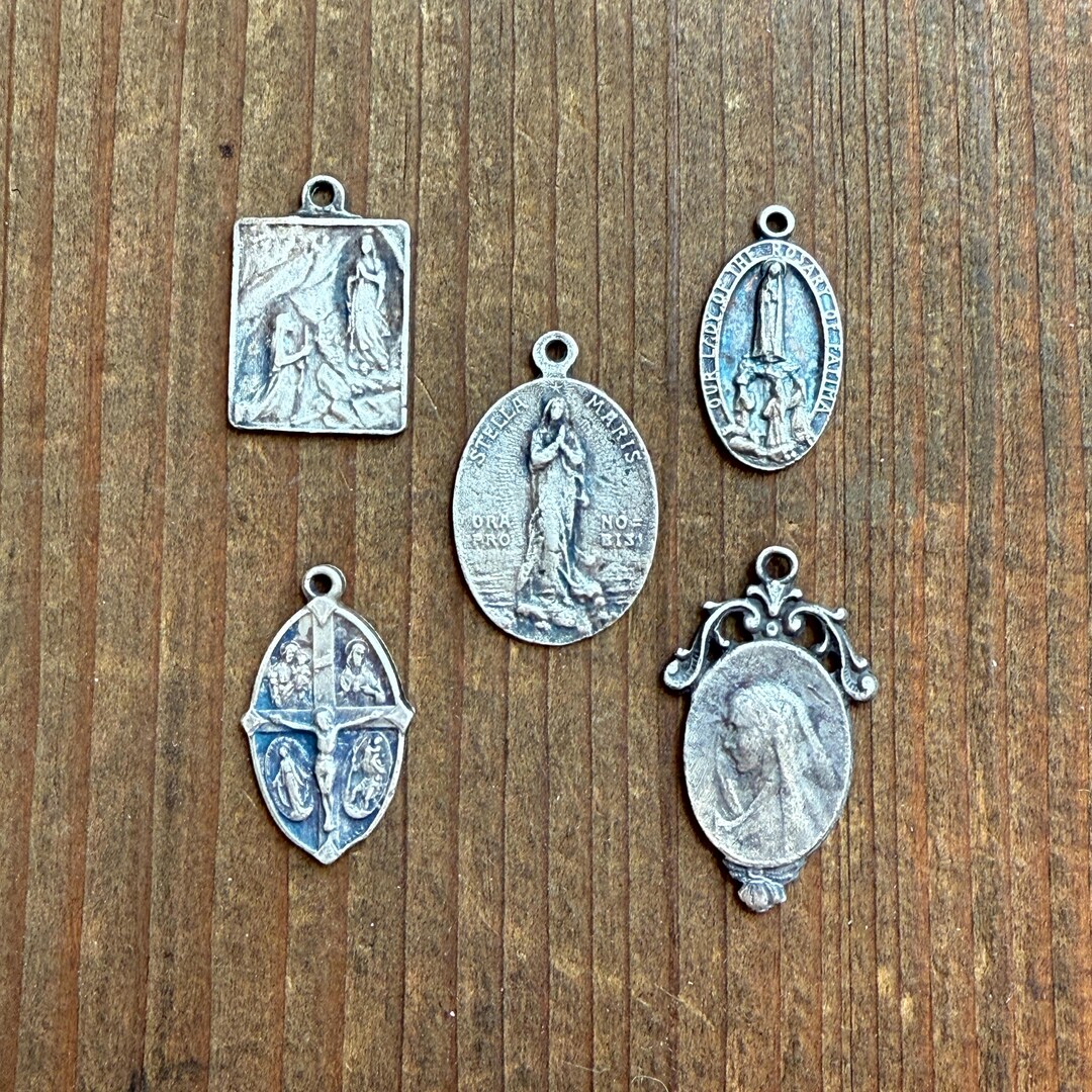 Small Medals Collection in Aged Sterling Finish - Etsy