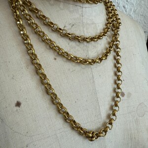 Solid Brass Rolo With Hammered Finish - 8mm Polished Brass, by the Foot ...