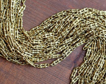 Vintage Solid Brass Oval Rope Chain Large Cable by the Foot | Etsy