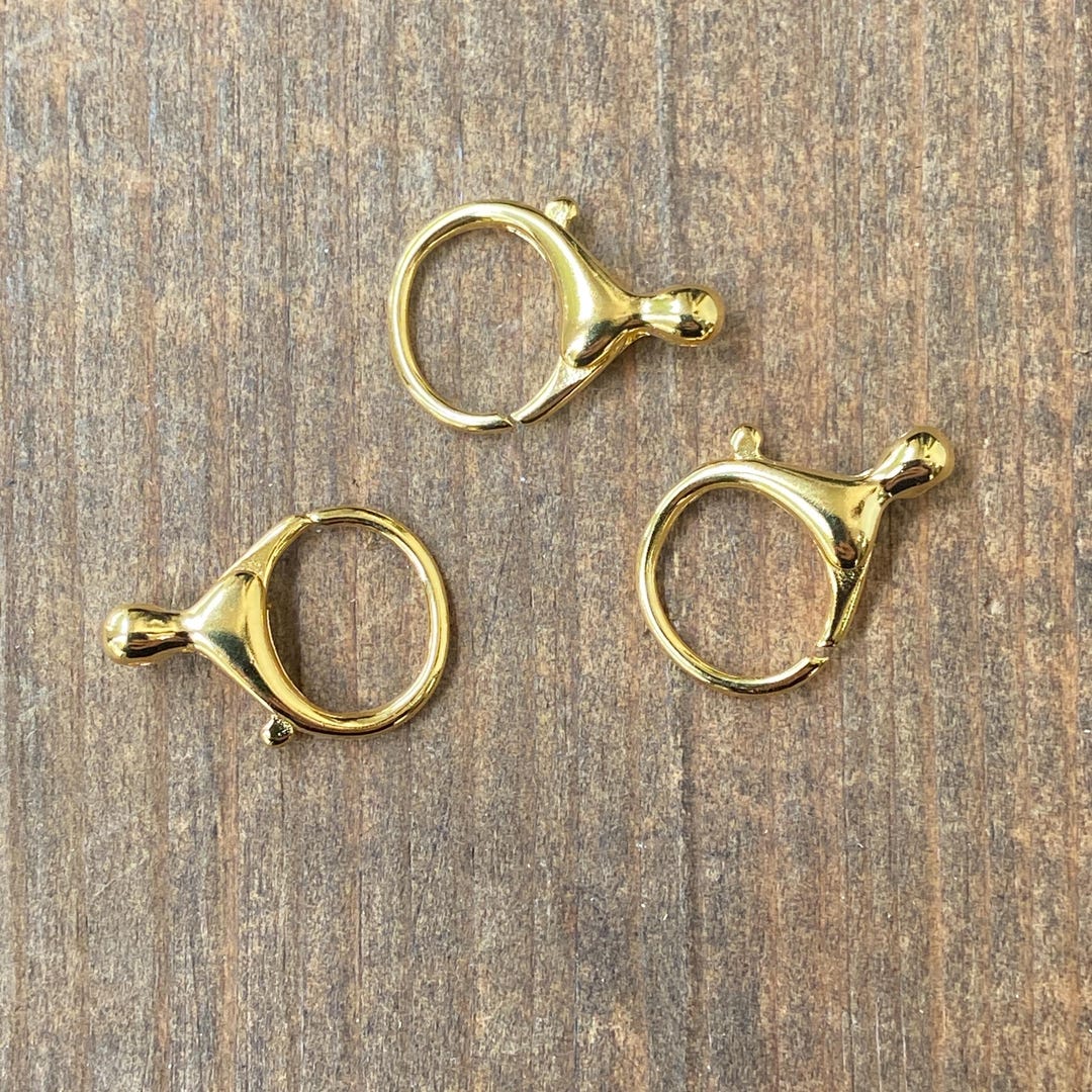 Solid Brass Charm Clasp - 18K Gold Finish - Etsy