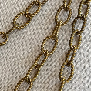 Vintage Solid Brass Oval Rope Chain - Large Cable, by the Foot - Etsy