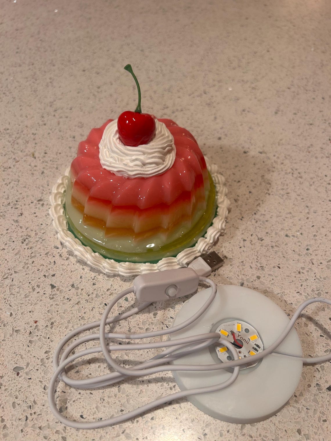 1960’s Large Rainbow Jello Light Kitschy Resin Retro Sputnik Dopamine ...