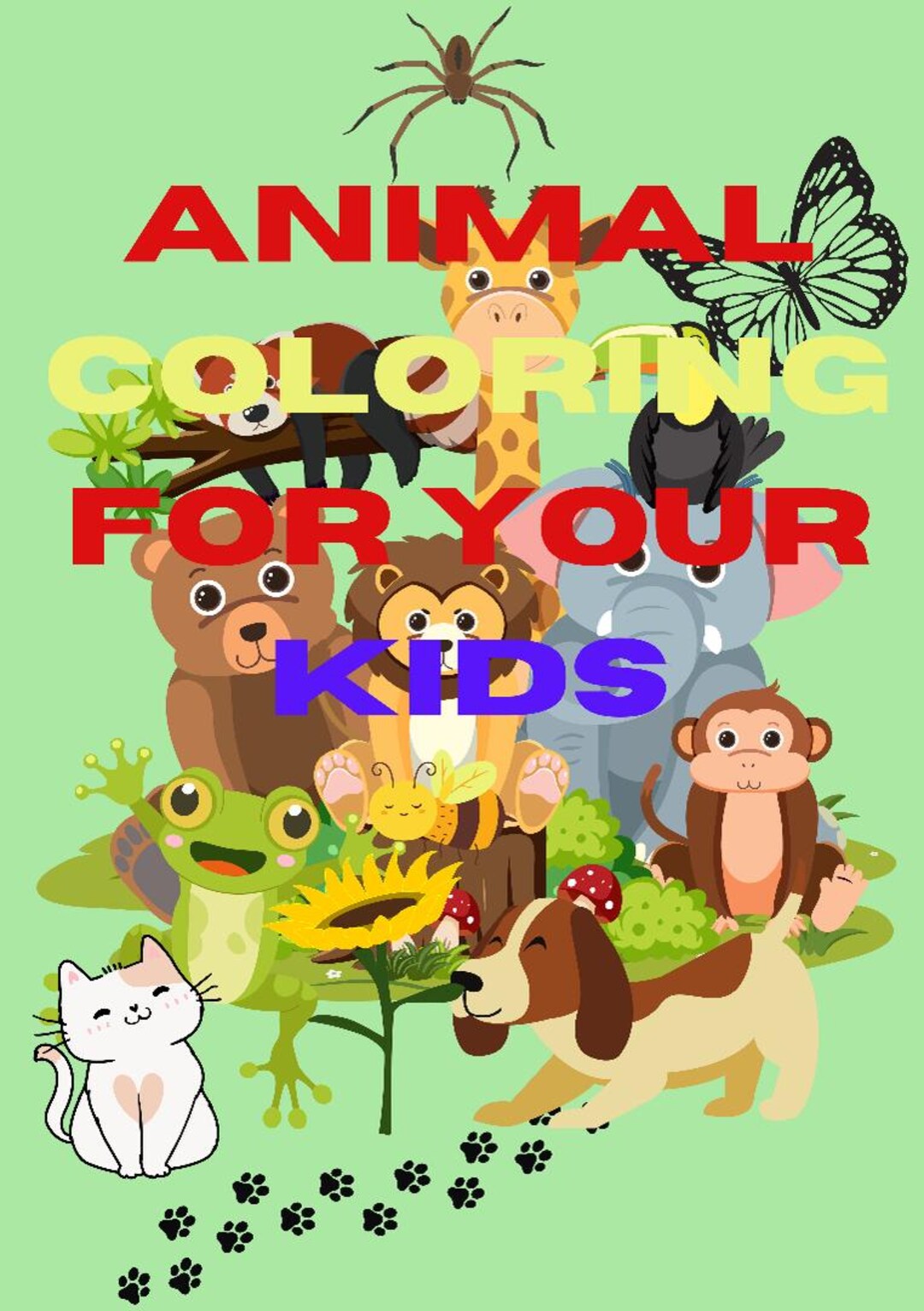 Printable Coloring Sheets, Instant Download, 14 Fun Animals to Color ...
