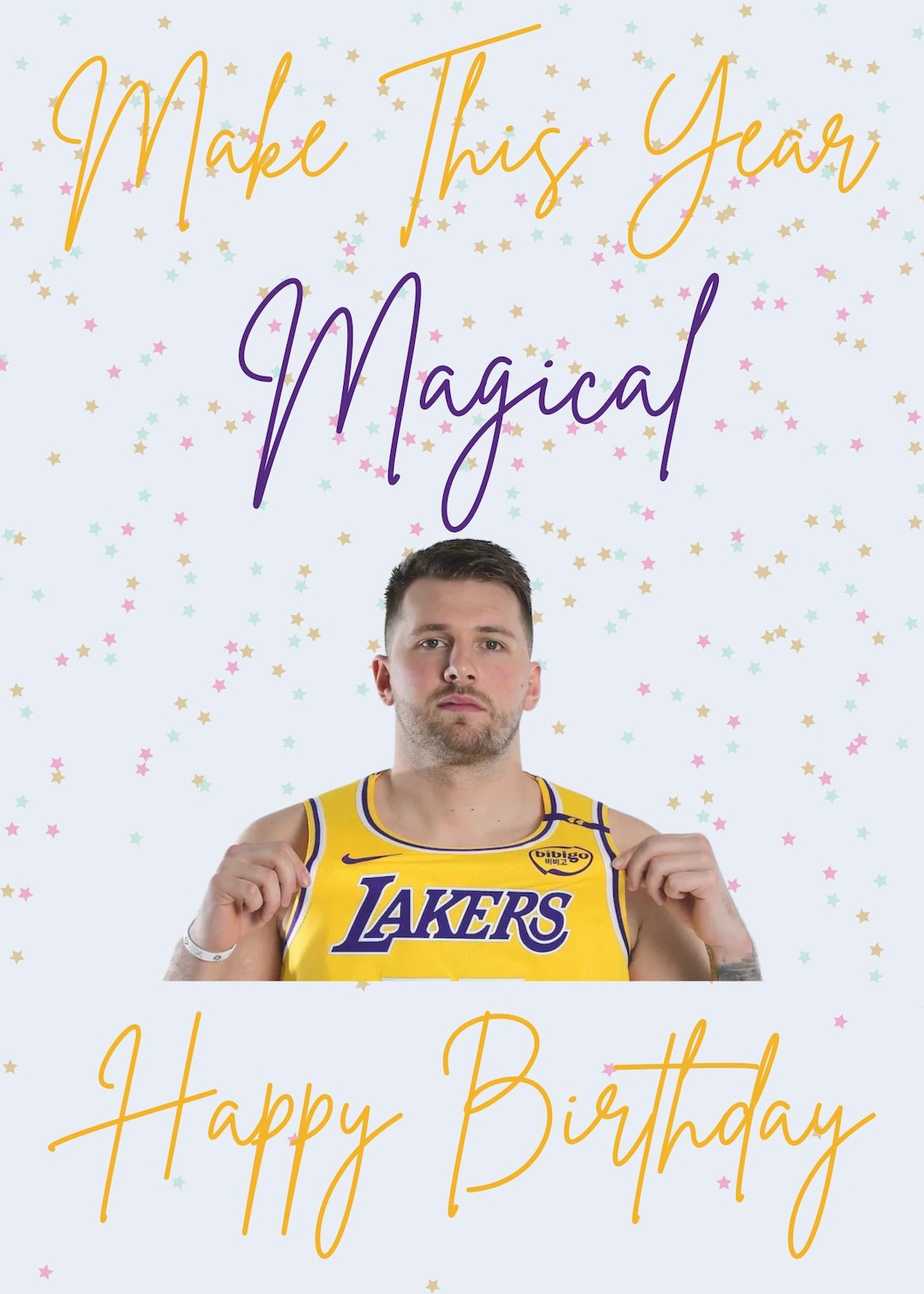 Luka Doncic Birthday Card, Make This Year Magical, Printable Card, NBA ...