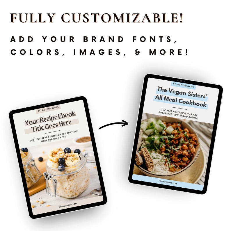 Food Blogger Bundle: Recipe Ebook Template Canva, Food Blogger ...