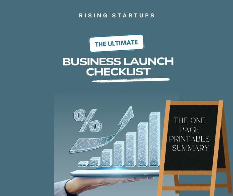 Business Startup Checklist the Printable One Page Business Launch ...