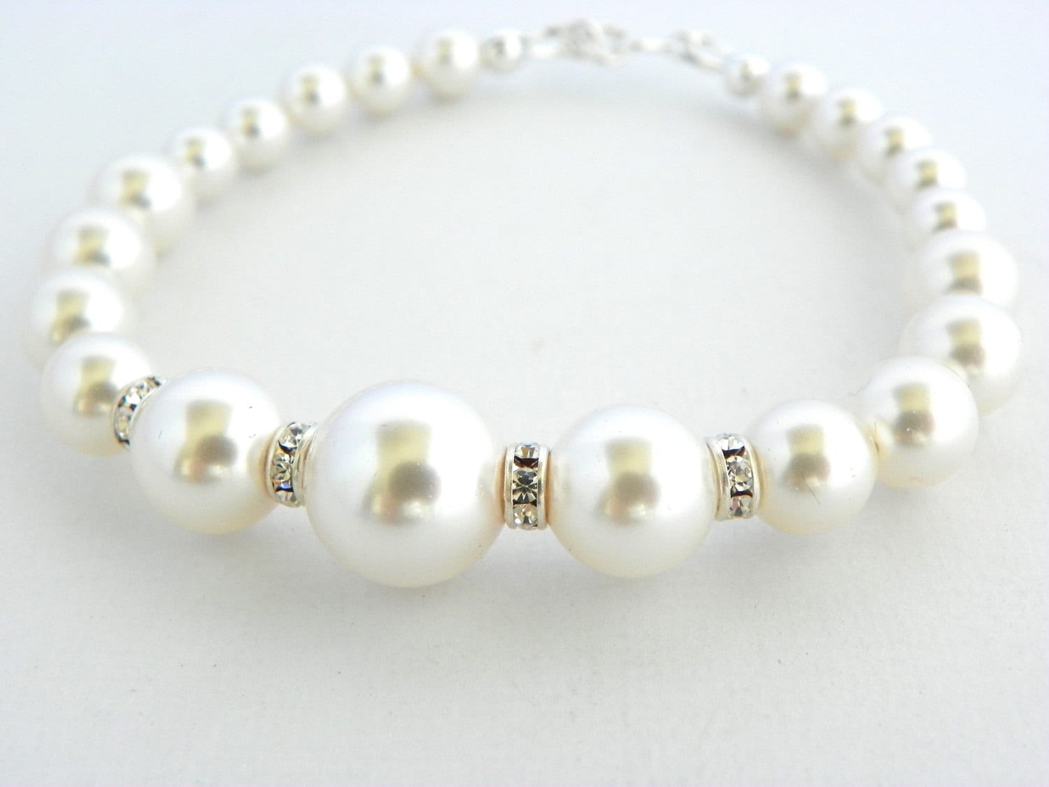 Bridal Pearl Bracelet Wedding, Pearl Bracelet Bridal, Swarovski Pearl ...