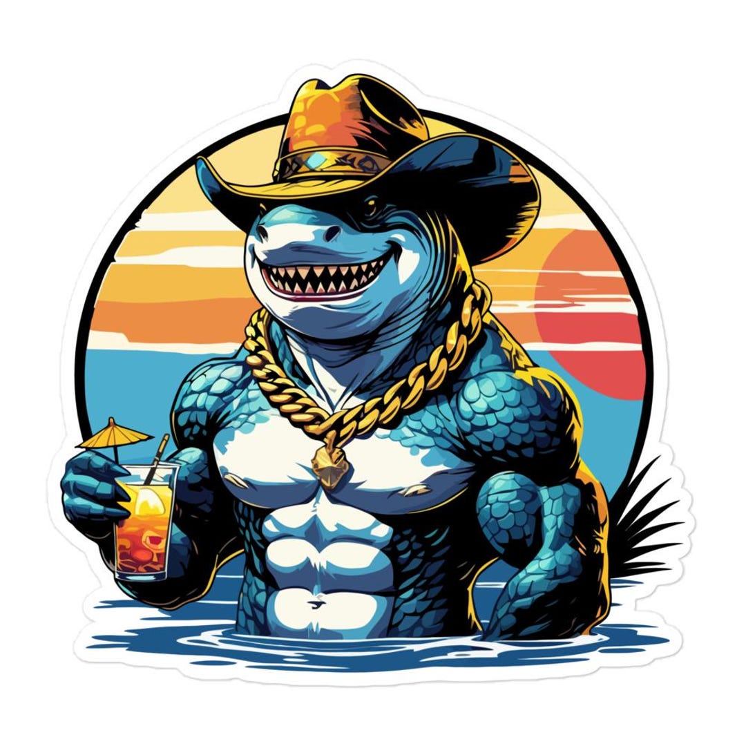 Bubble-free Stickers- Shark - Etsy