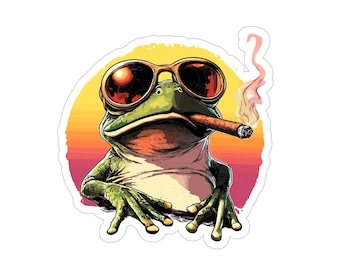 Retro Frog Sticker: Die-cut Vinyl Decal, Water-resistant - Etsy
