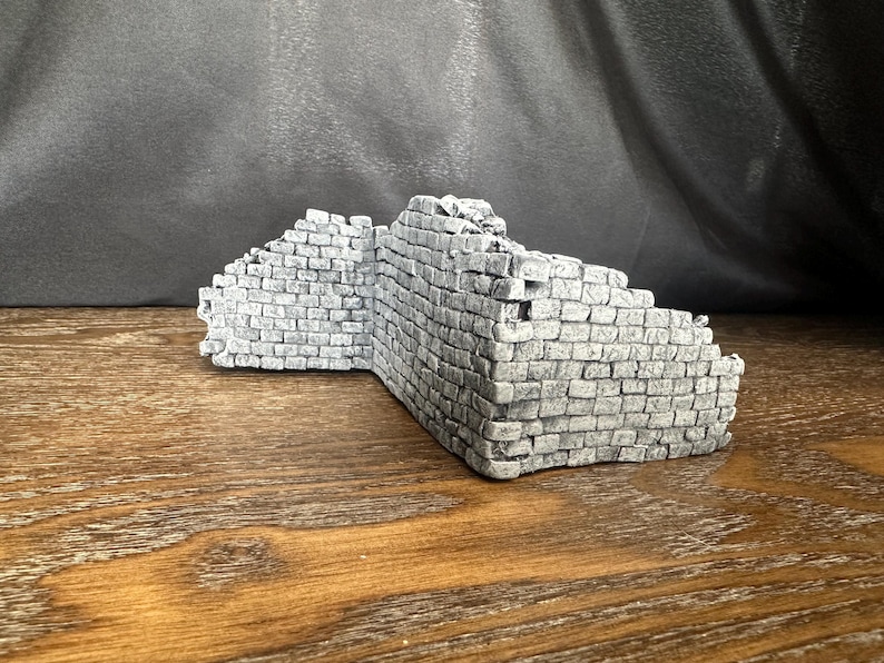 Handcrafted Ruined Modular Brick Wall Terrain Game Pieces - Etsy
