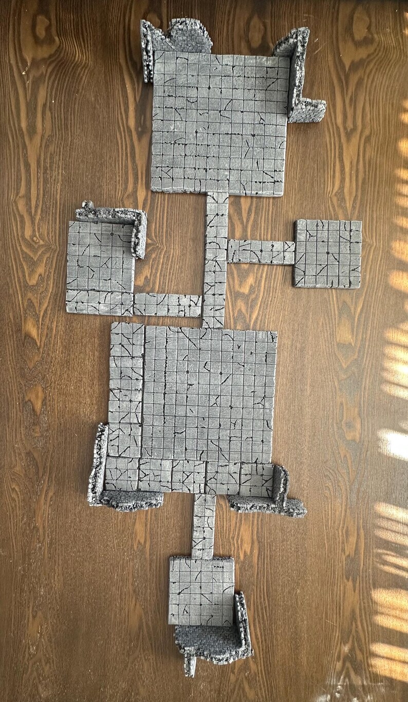 Handcrafted Ruined Modular Brick Wall Terrain Game Pieces - Etsy