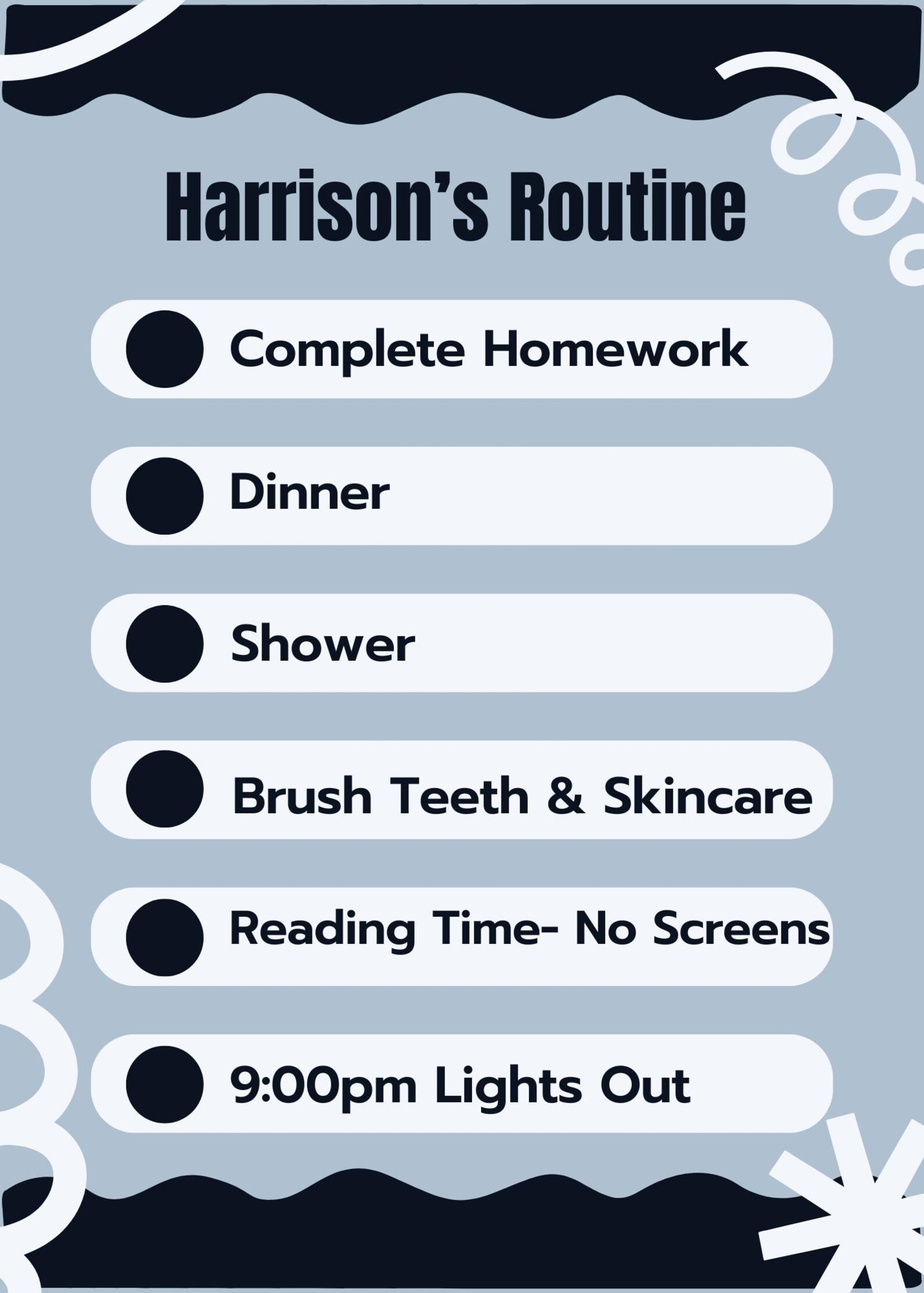 Teenage Routine Chart - Etsy