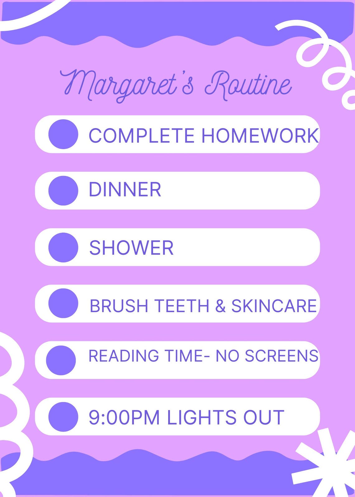 Teenage Routine Chart - Etsy