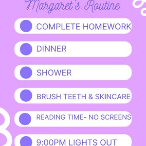 Teenage Routine Chart - Etsy