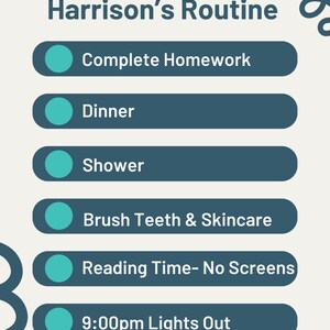 Teenage Routine Chart - Etsy