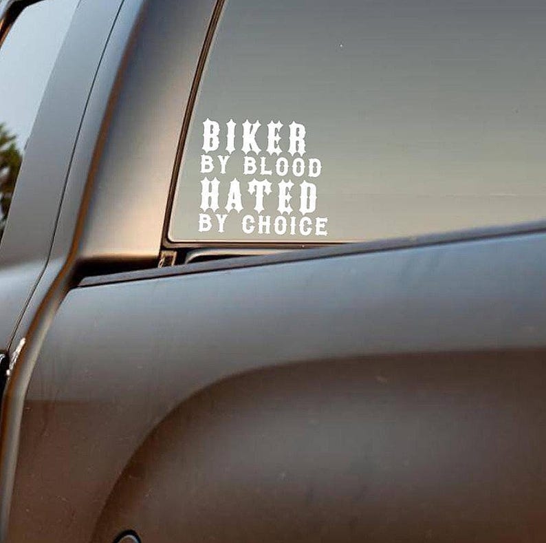 Biker by Blood Hated by Choice Decal Motorcycle Car Toolbox Laptop - Etsy