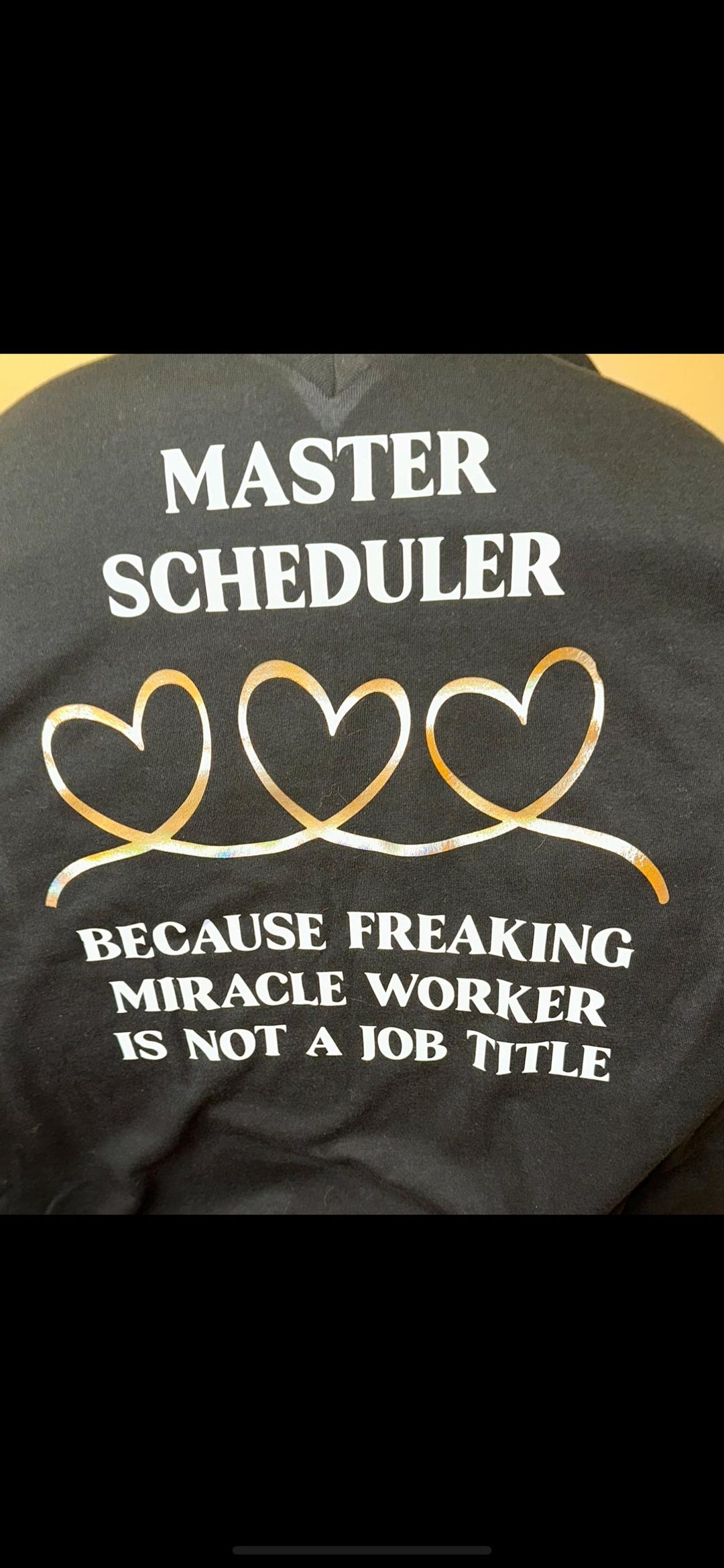 MASTER SCHEDULER Tee Shirt With Numerous Saying. Can Add Any Job Title ...