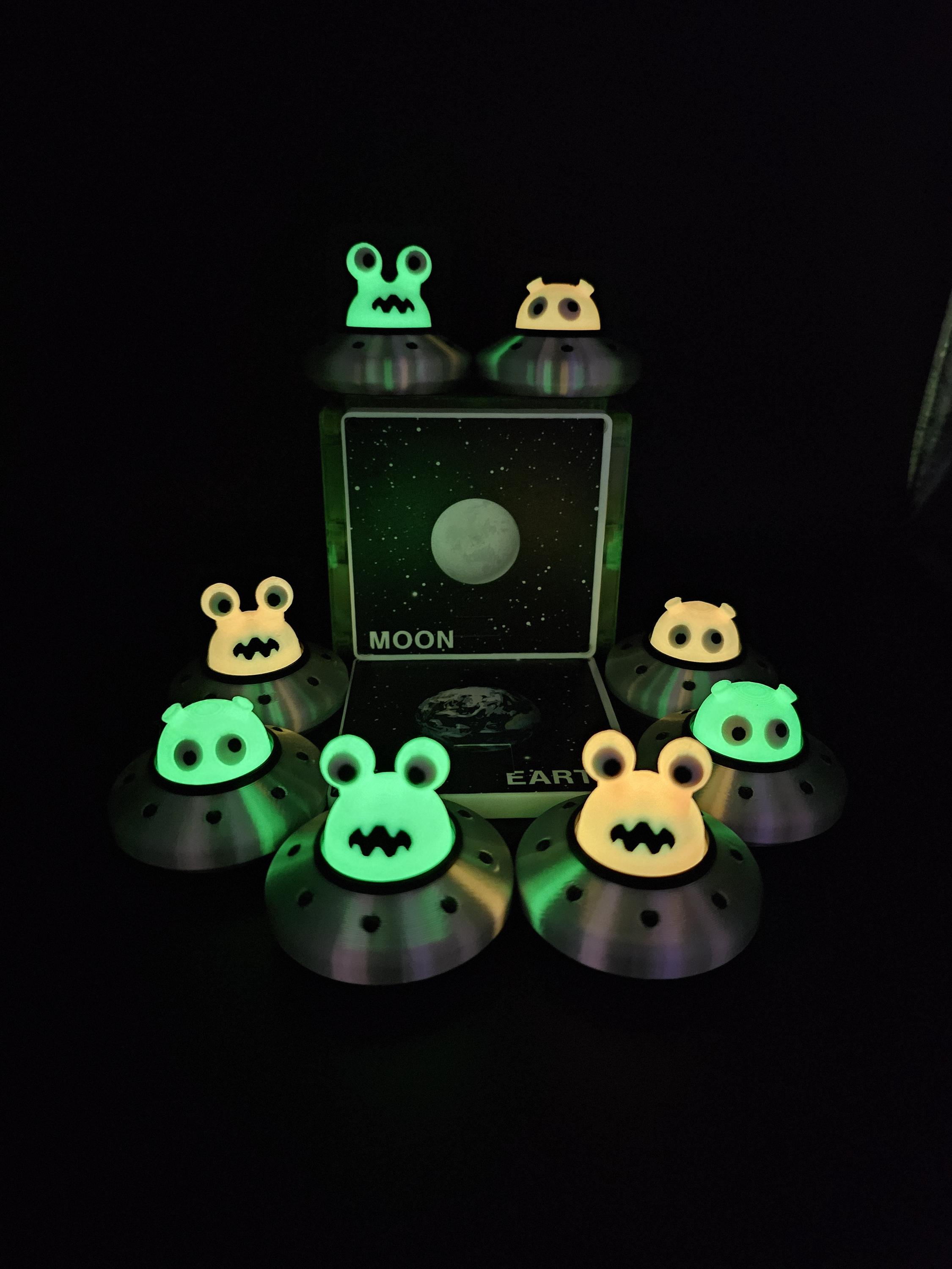 Spinning Alien UFO Clicker Fidget 3D Printed - Etsy