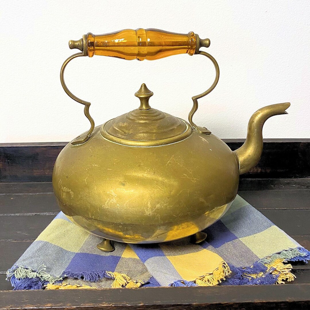 Antique JCB Brass Footed Teapot Toddy Kettle Collector's Item - Etsy