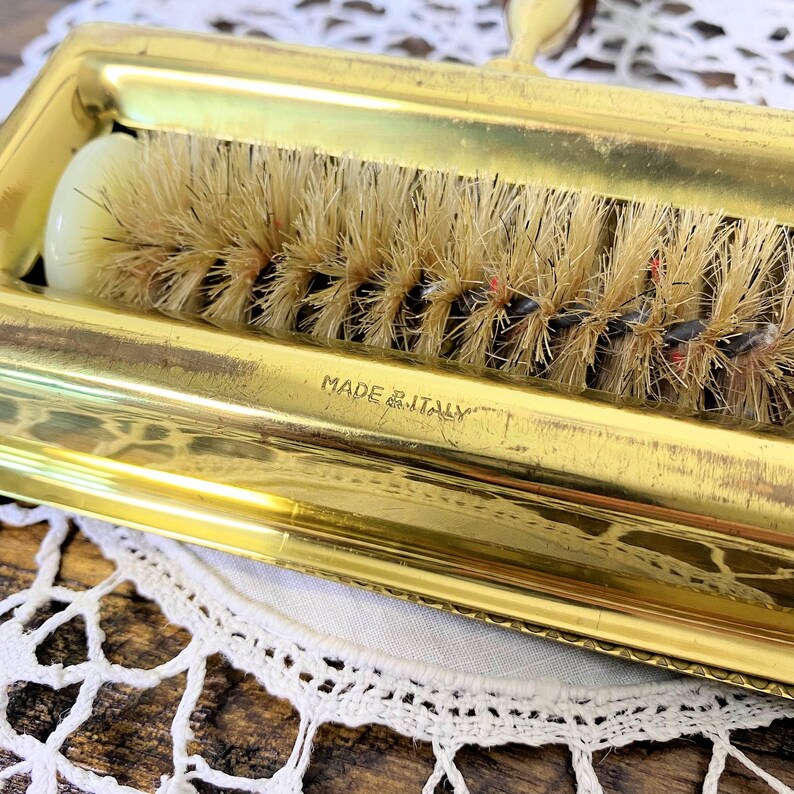 Vintage Brass Table Sweeper Crumb Catcher Lint Roller Made in Italy - Etsy