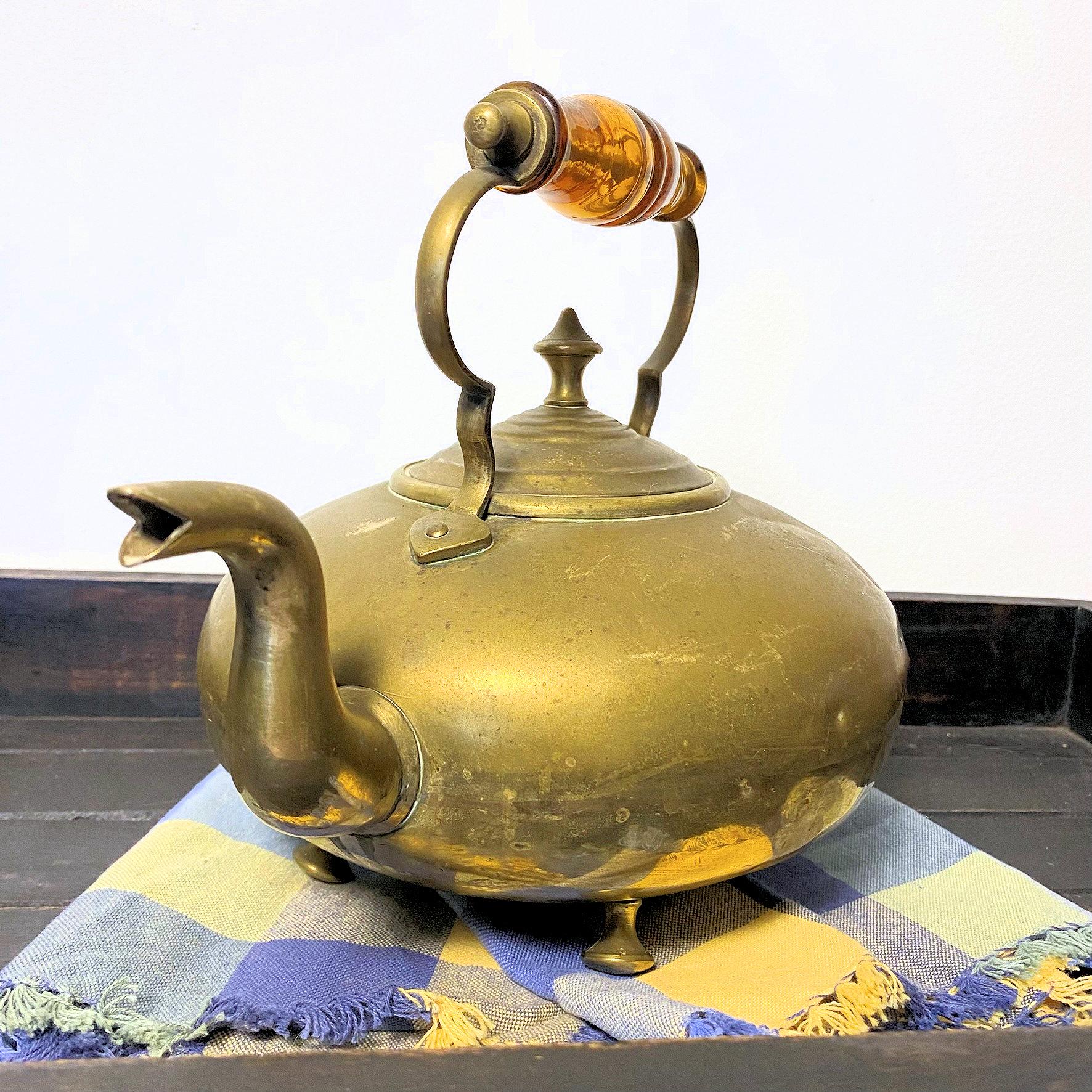 Antique JCB Brass Footed Teapot Toddy Kettle Collector's Item - Etsy