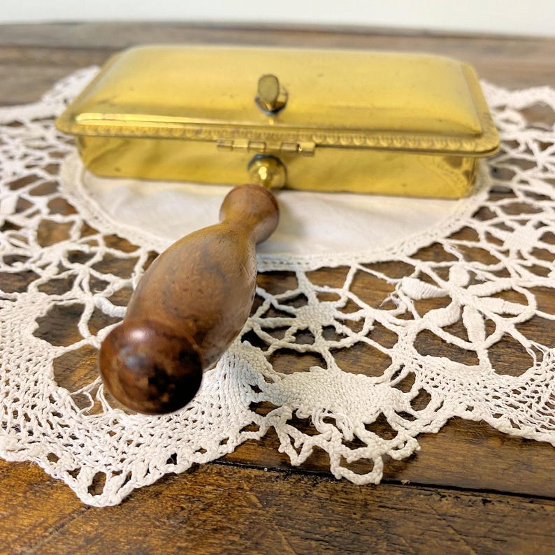 Vintage Brass Table Sweeper Crumb Catcher Lint Roller Made in Italy - Etsy