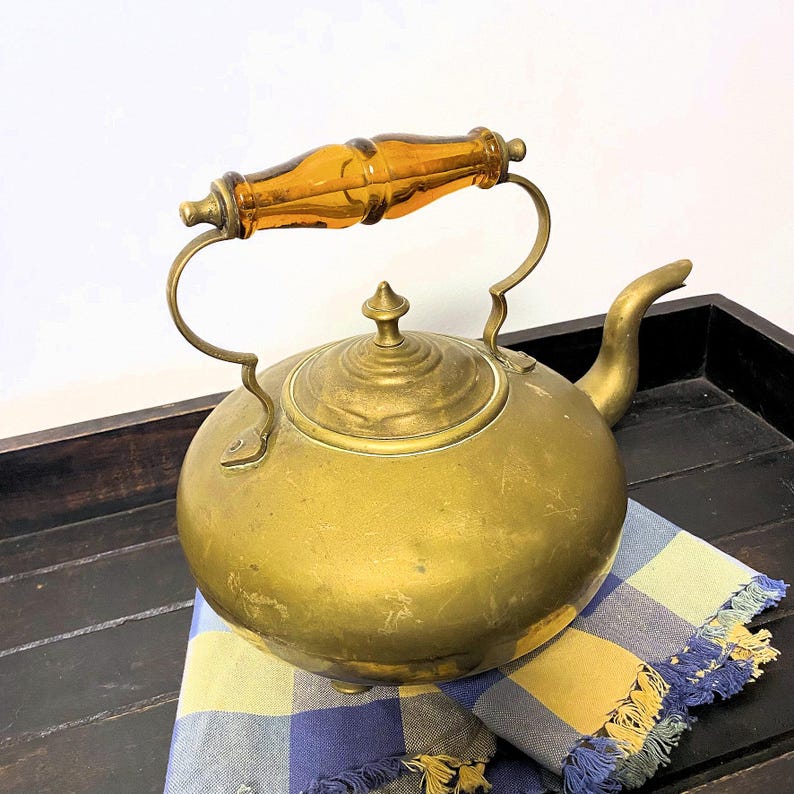 Antique JCB Brass Footed Teapot Toddy Kettle Collector's Item - Etsy