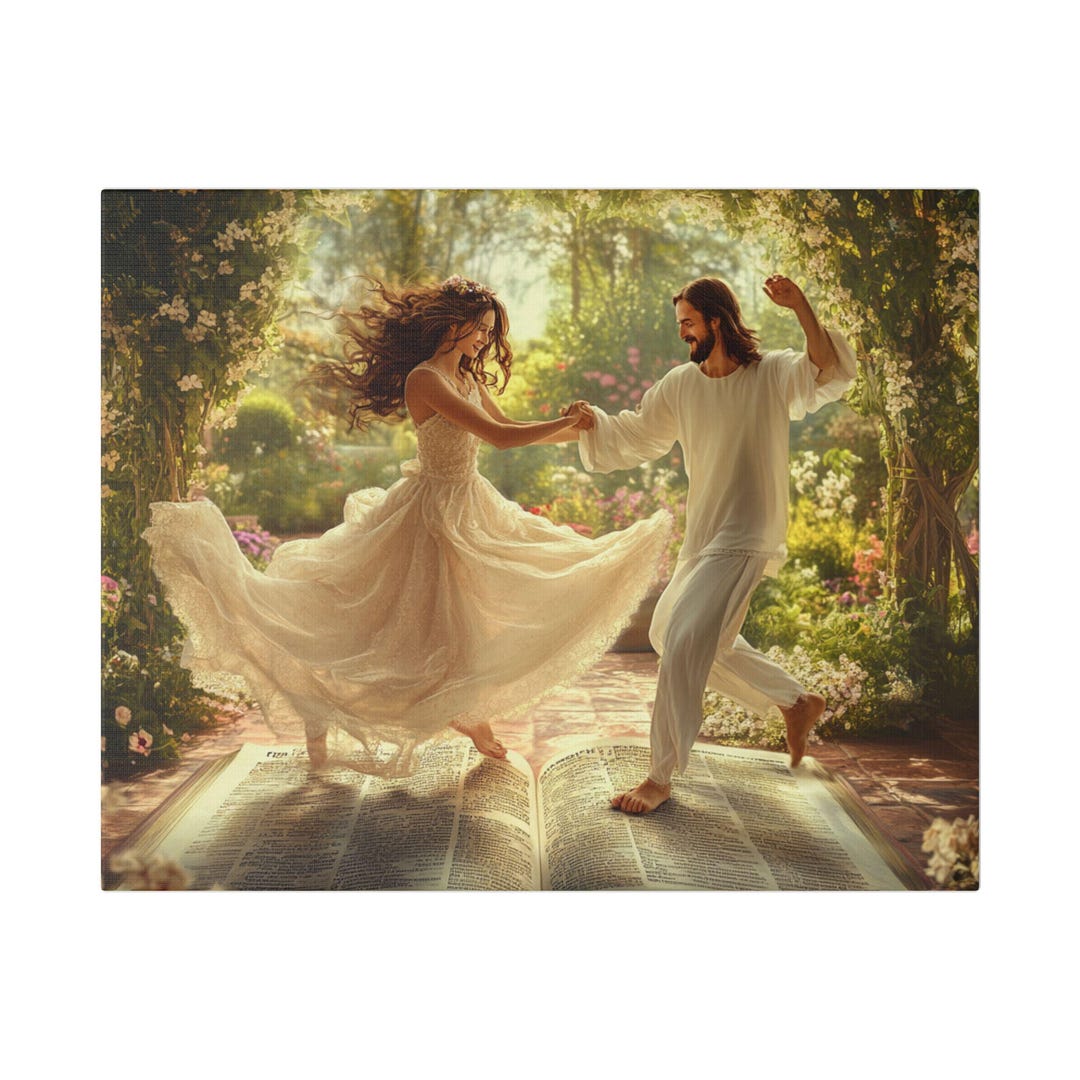 Jesus Dancing With a Woman on the Bible. Dancing in the Spirit ...