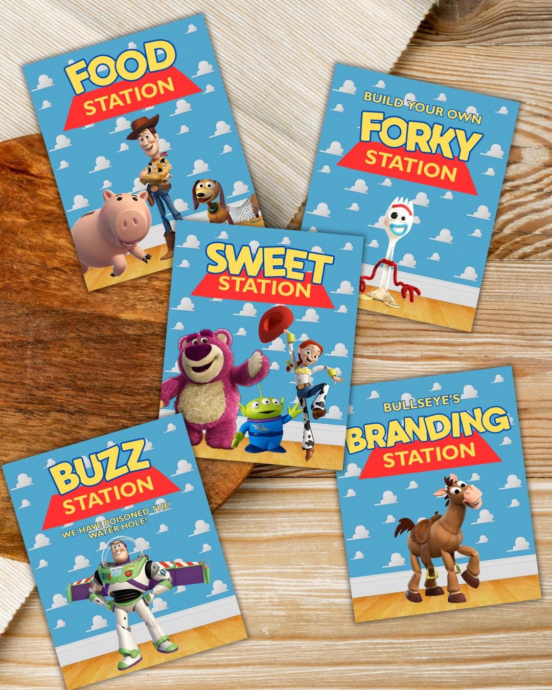Toy Story Birthday Food Station Labels: Editable Party Decor (digital ...