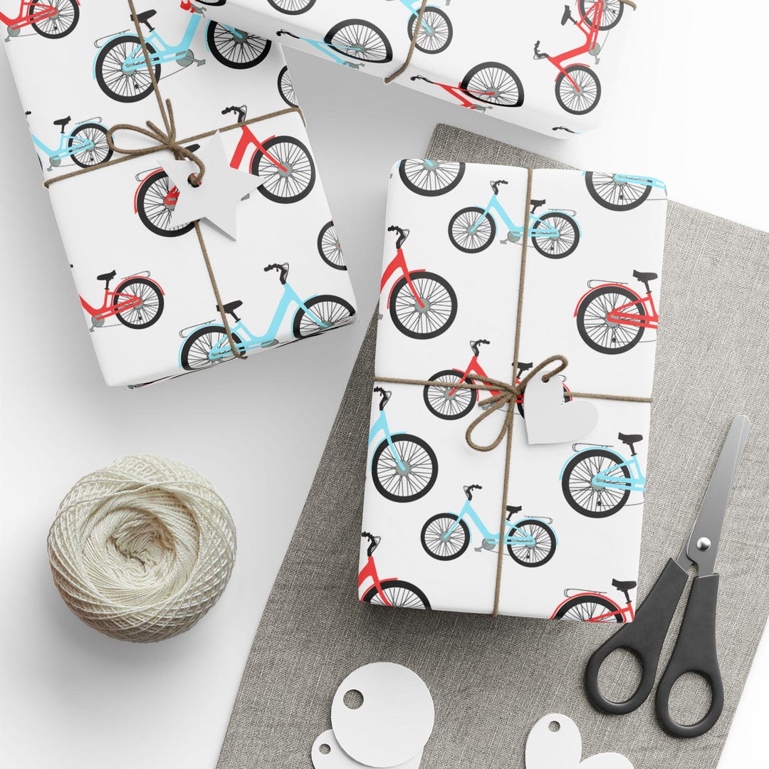Colorful Bicycle Wrapping Paper: Eco-friendly Gift Packaging - Etsy