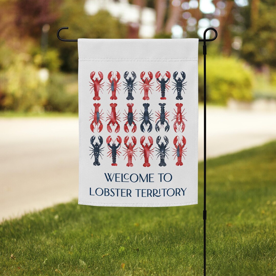 Custom Lobster Garden Flag: Red, White, and Blue Nautical Decor (12 X ...