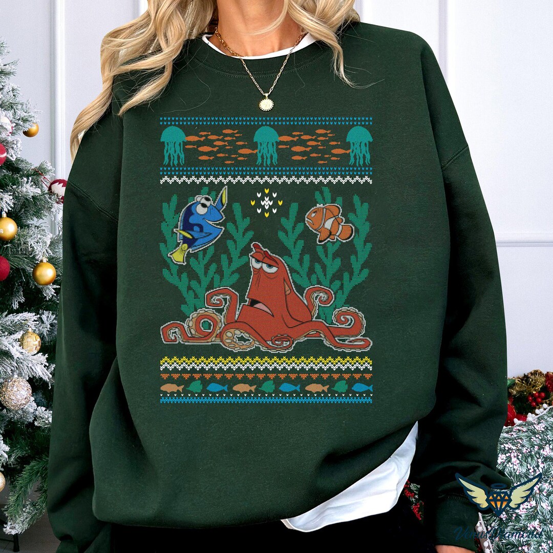 Finding Nemo Dory Ugly Christmas Sweatshirt, Finding Nemo Christmas ...