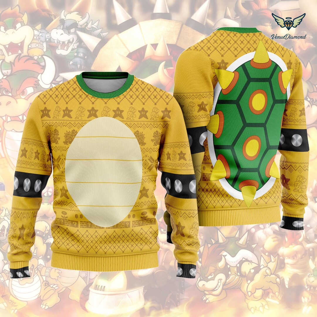 Mario Bowser Christmas Sweater | Bowser Costume Shirt | Super Mario ...