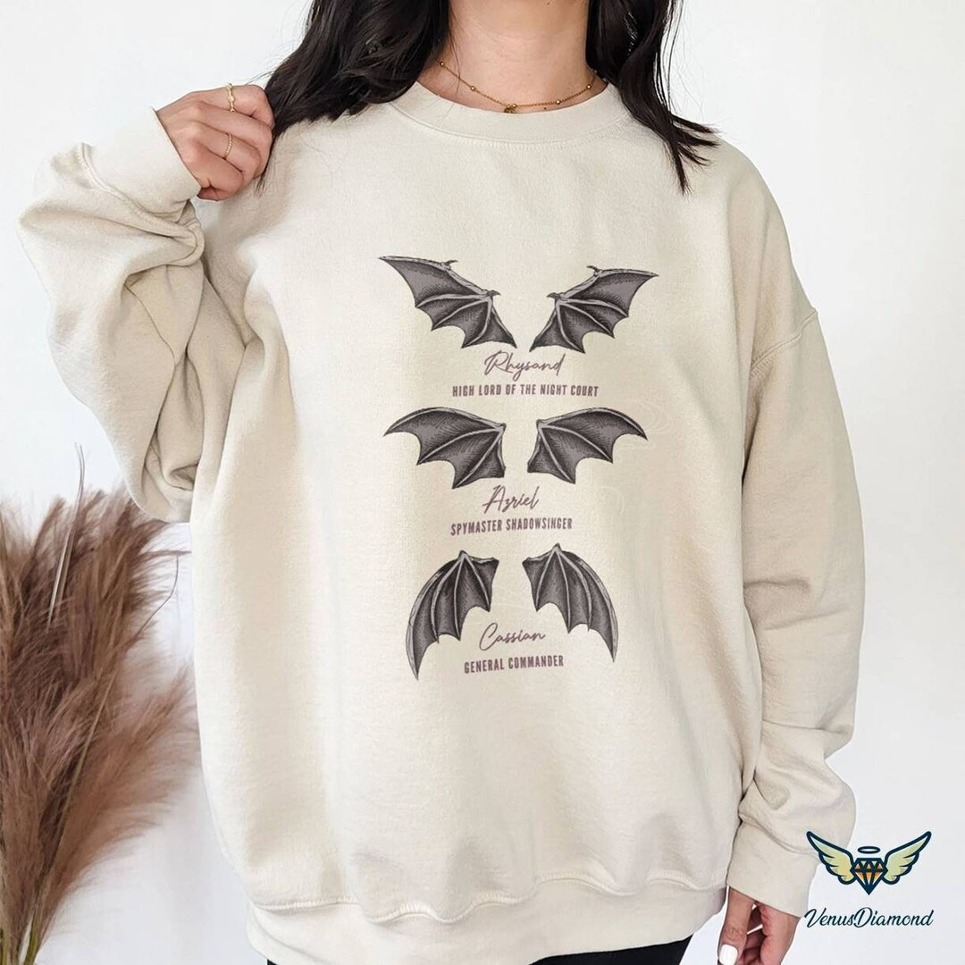 Bat Boys Sweatshirt, ACOTAR Inspired Wings, Illyrian Sweatshirt ...