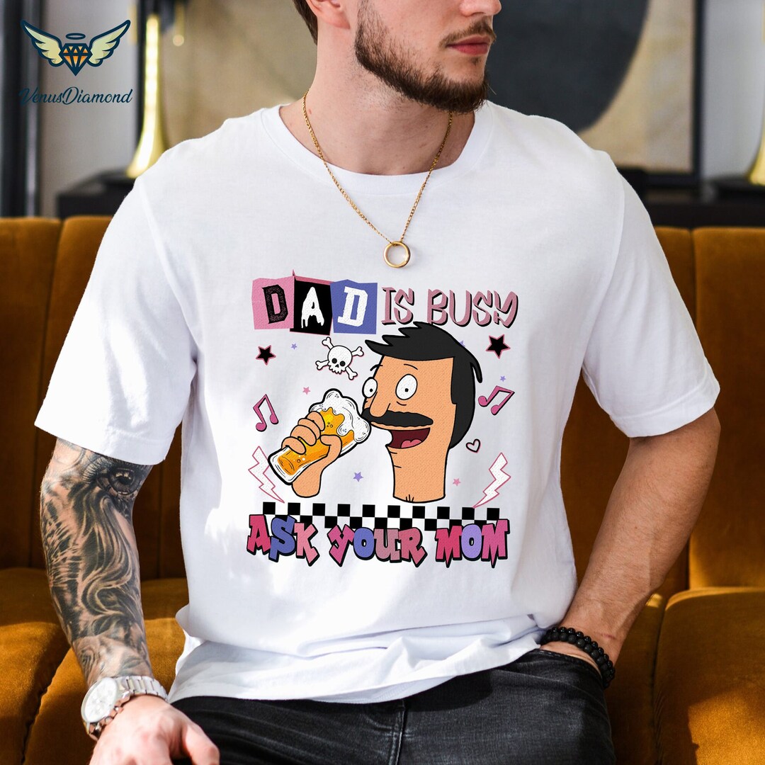Funny Homer Simpson Dad is Busy Ask Your Mom Shirt, Dad Sitcom Tee ...