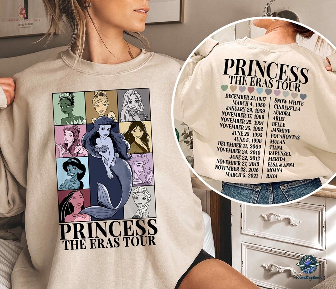 Princess the Eras Tour Shirt, Disneyland Princess Shirt, Ariel Princess ...