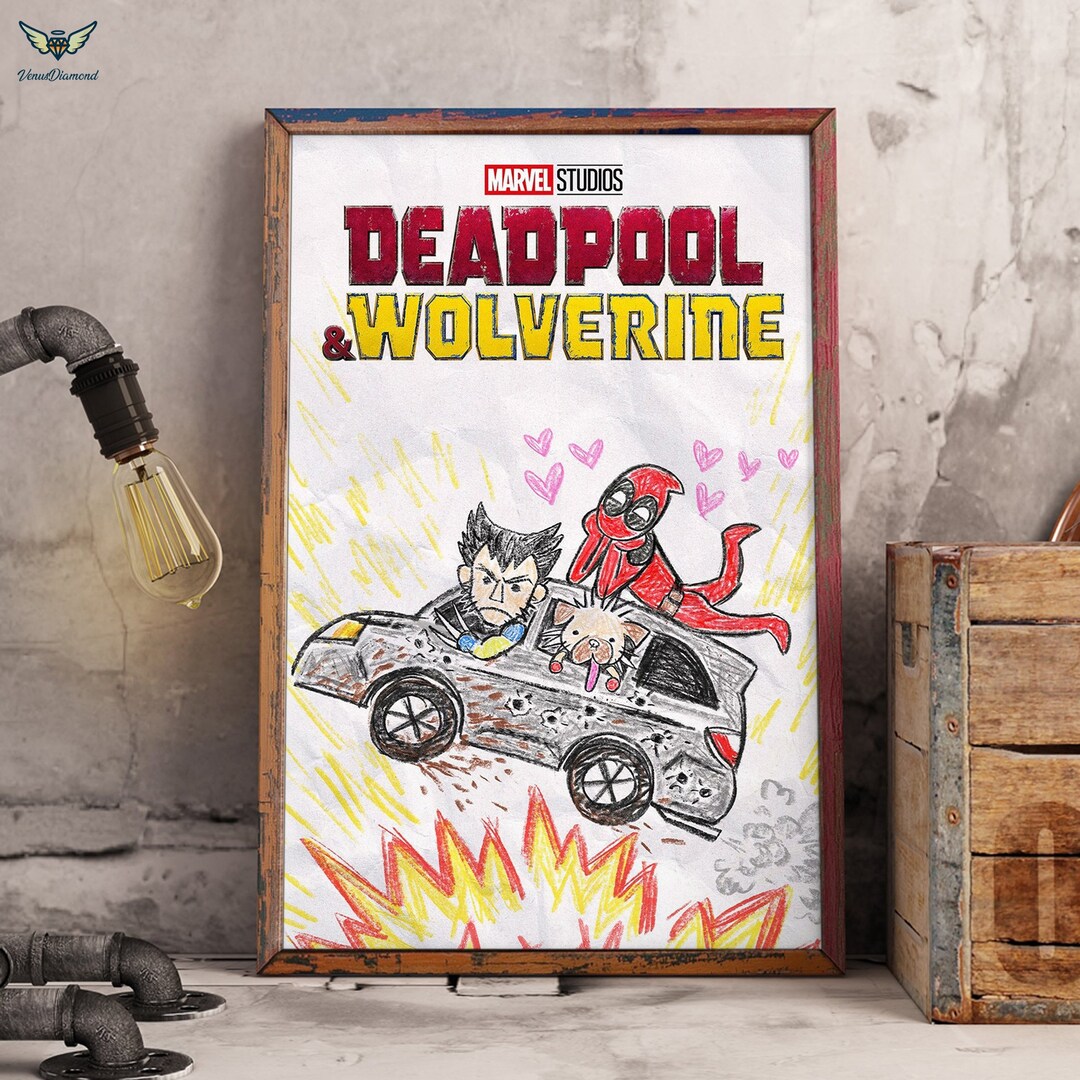 Deadpool and Wolverine Movie Poster - High Quality Canvas Wall Art ...
