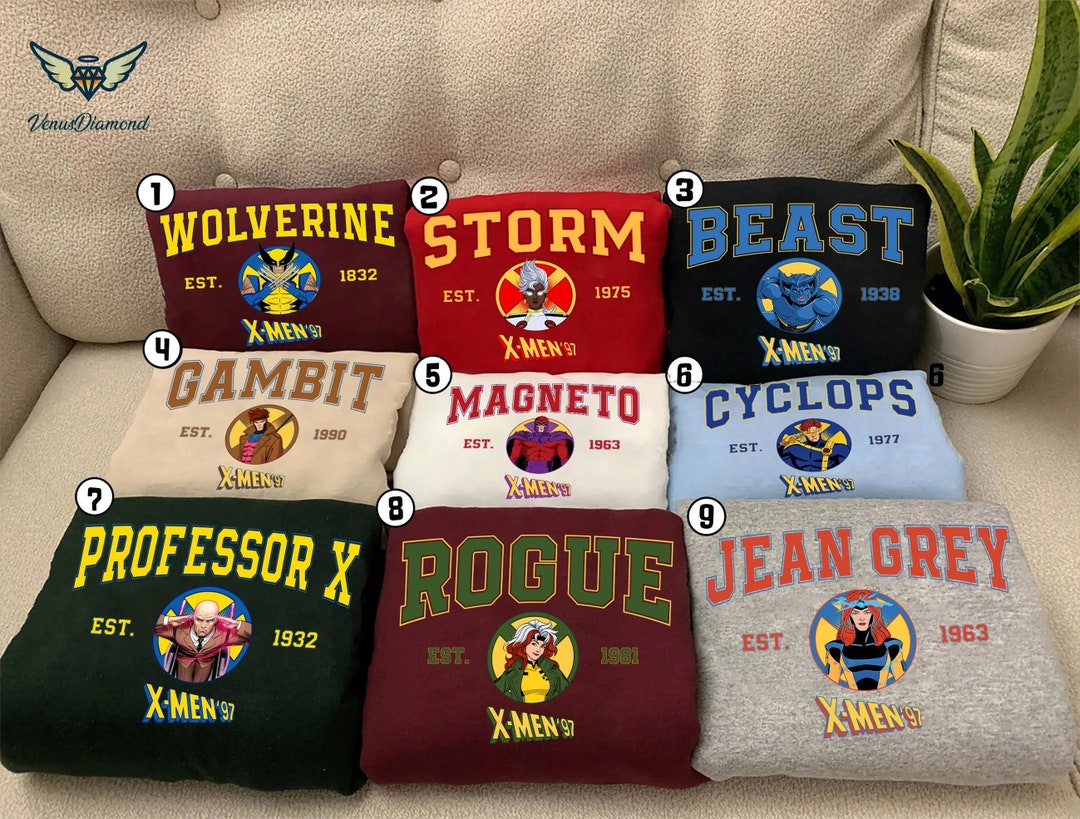 Vintage X-men '97 Characters Shirt, Family Matching Shirt, Storm Beast ...