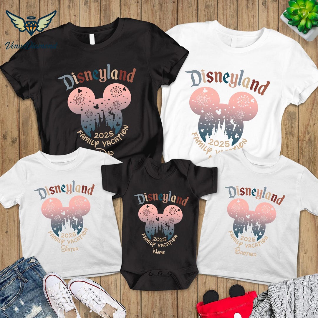 Family Vacation 2025 Shirt, Family Disneyland Trip Shirt, Disneyland Matching T-shirt, Family ...