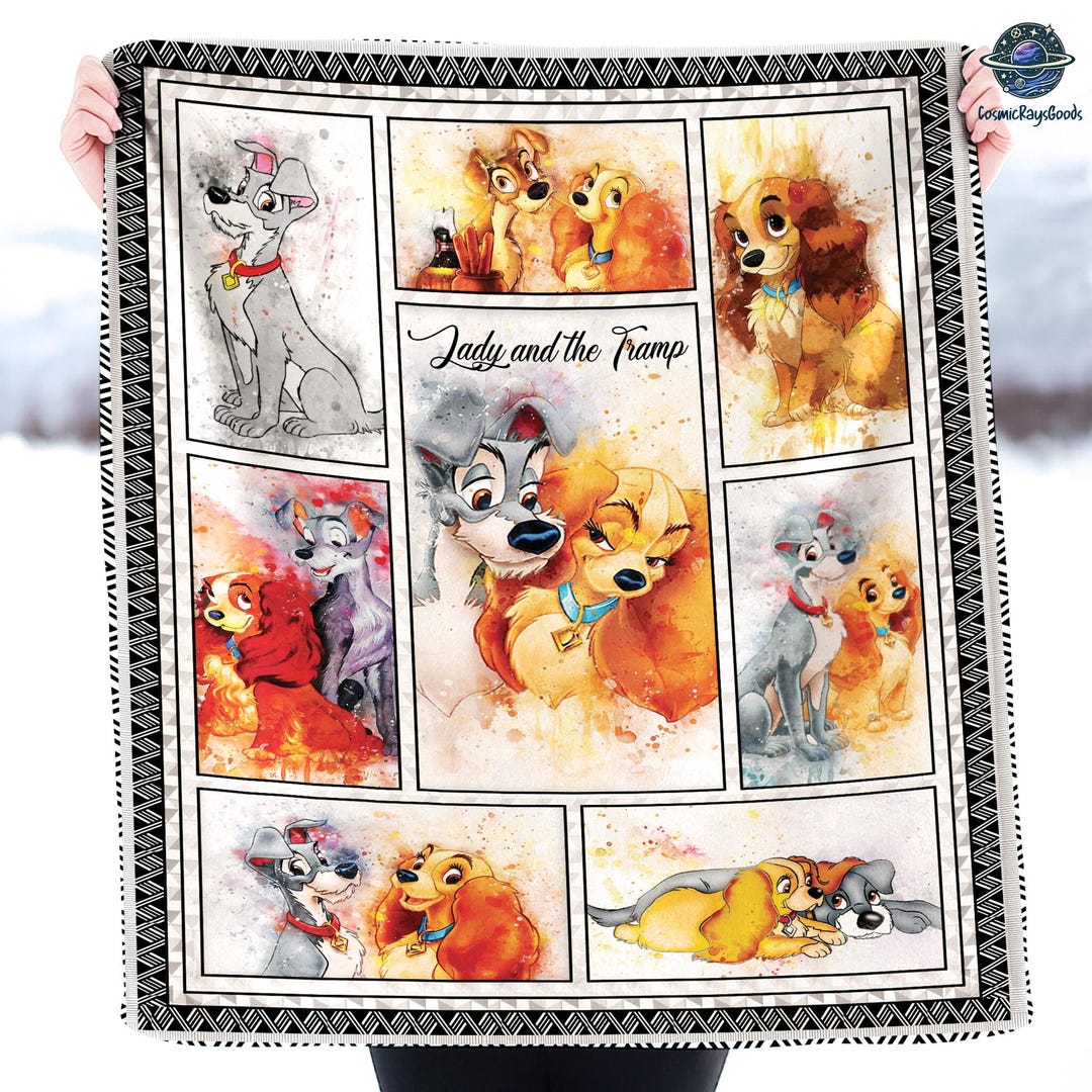 Lady and the Tramp Blanket, Lady and the Tramp Cartoon Movie, Dog ...