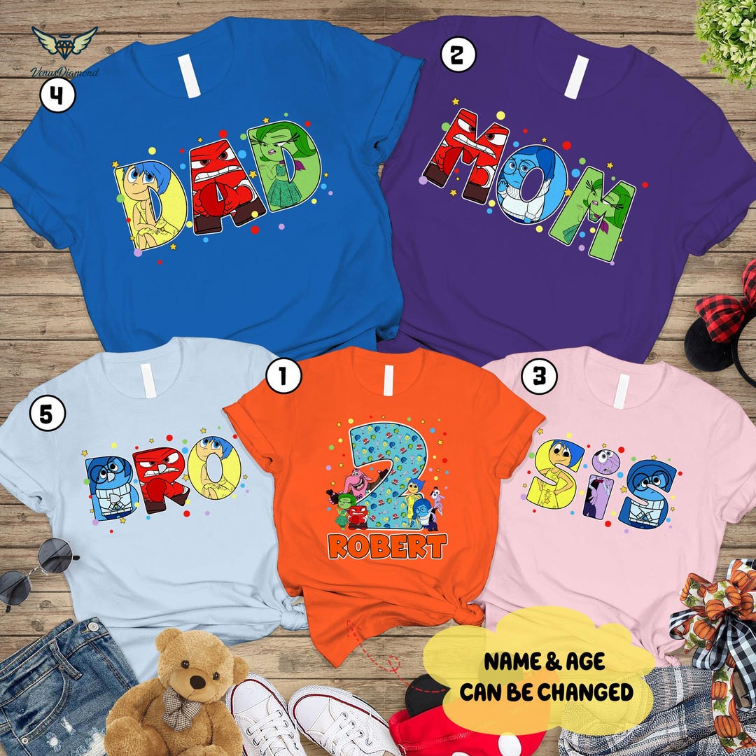 Personalization Inside Out Birthday Shirt | Inside Out Lovers Shirt | Inside Out Bday Shirt ...