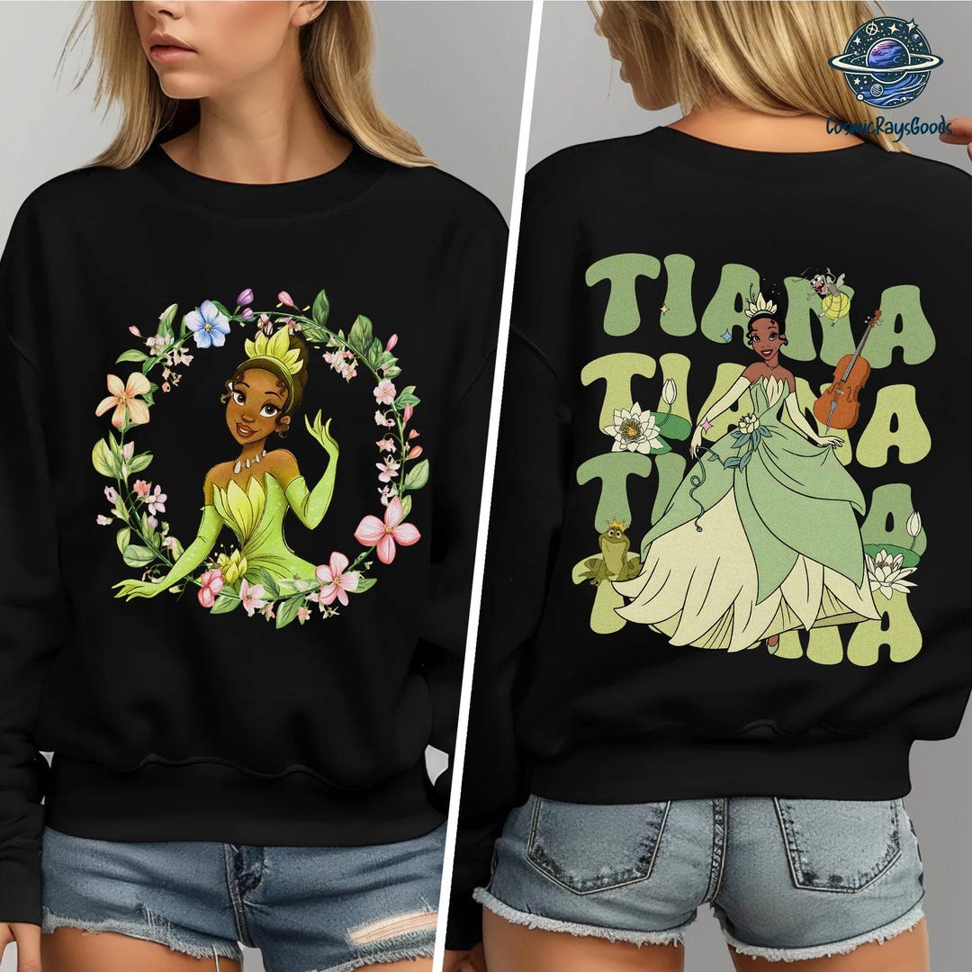 Princess Tiana Two-sided Shirt, Disneyland Princess Shirt, Princess ...