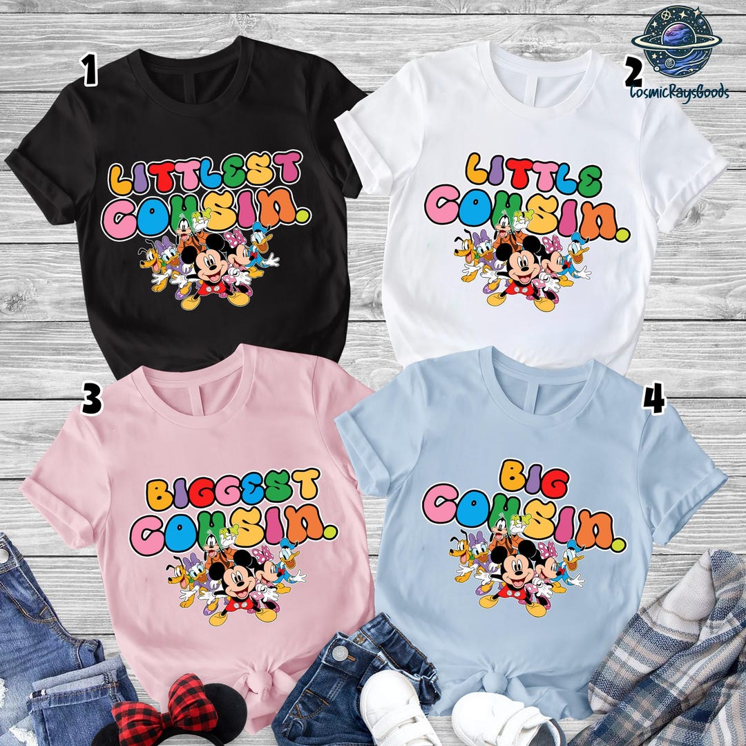 Mickey and Friends Big Cousin Shirt, Biggest Cousin Shirt, Vintage ...